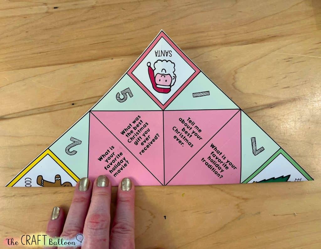 Christmas Fortune Teller (Cootie Catcher) - The Craft Balloon