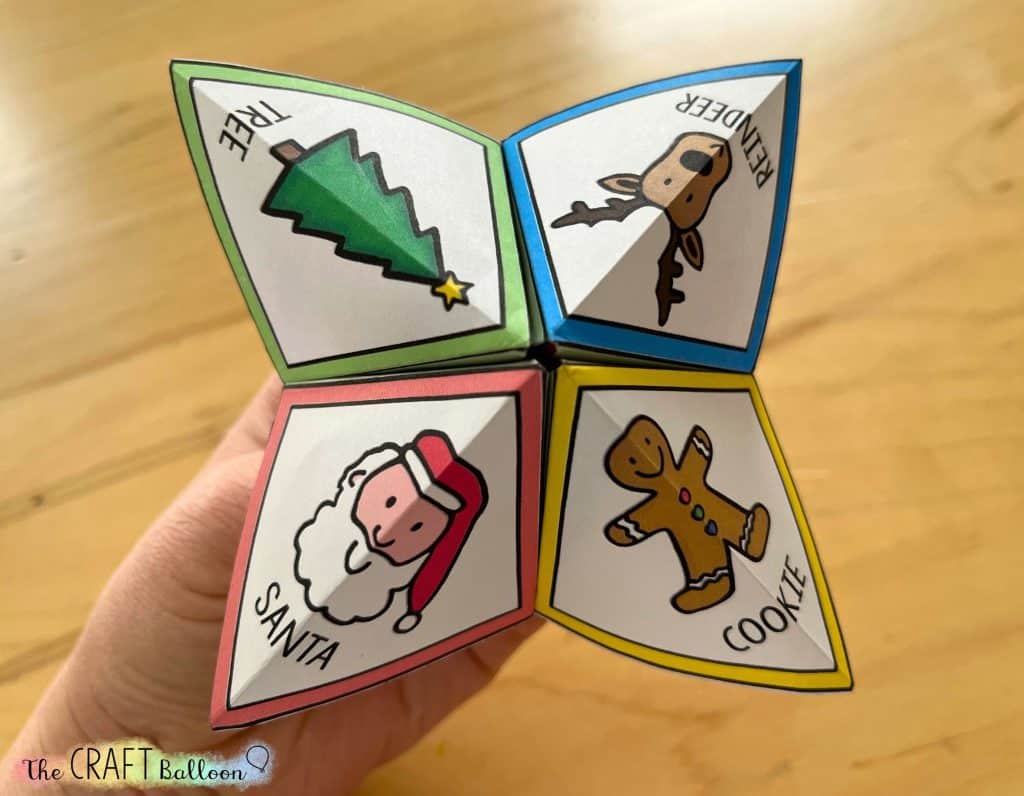 Christmas Fortune Teller (Cootie Catcher) - The Craft Balloon