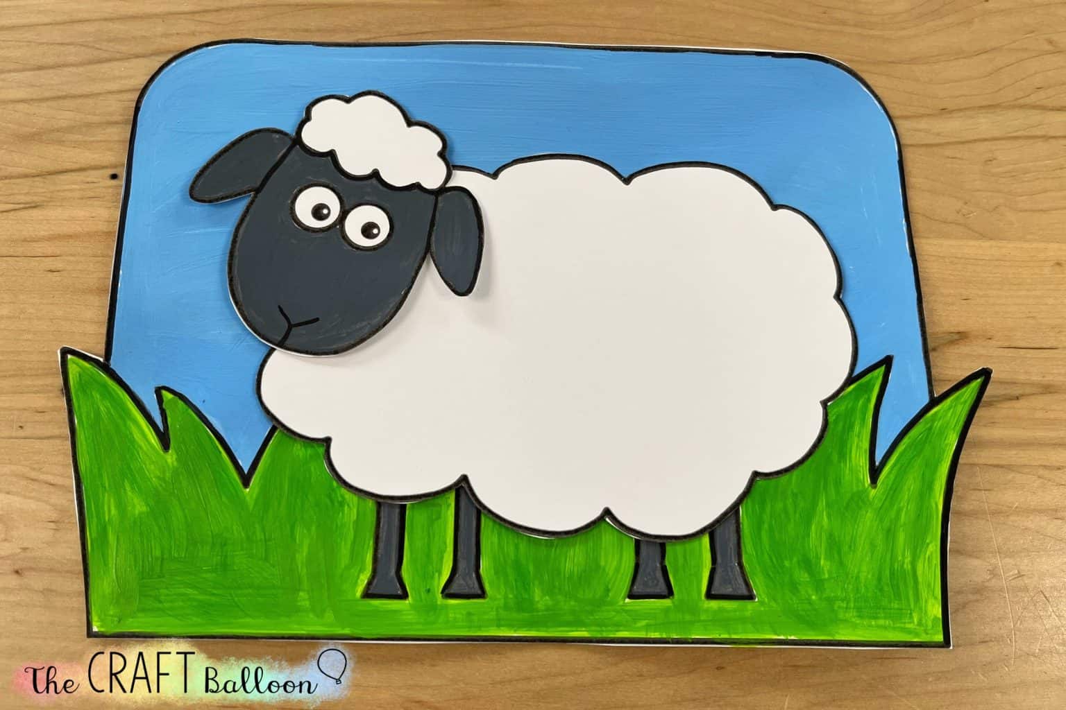 Simple Sheep Paper Craft - The Craft Balloon
